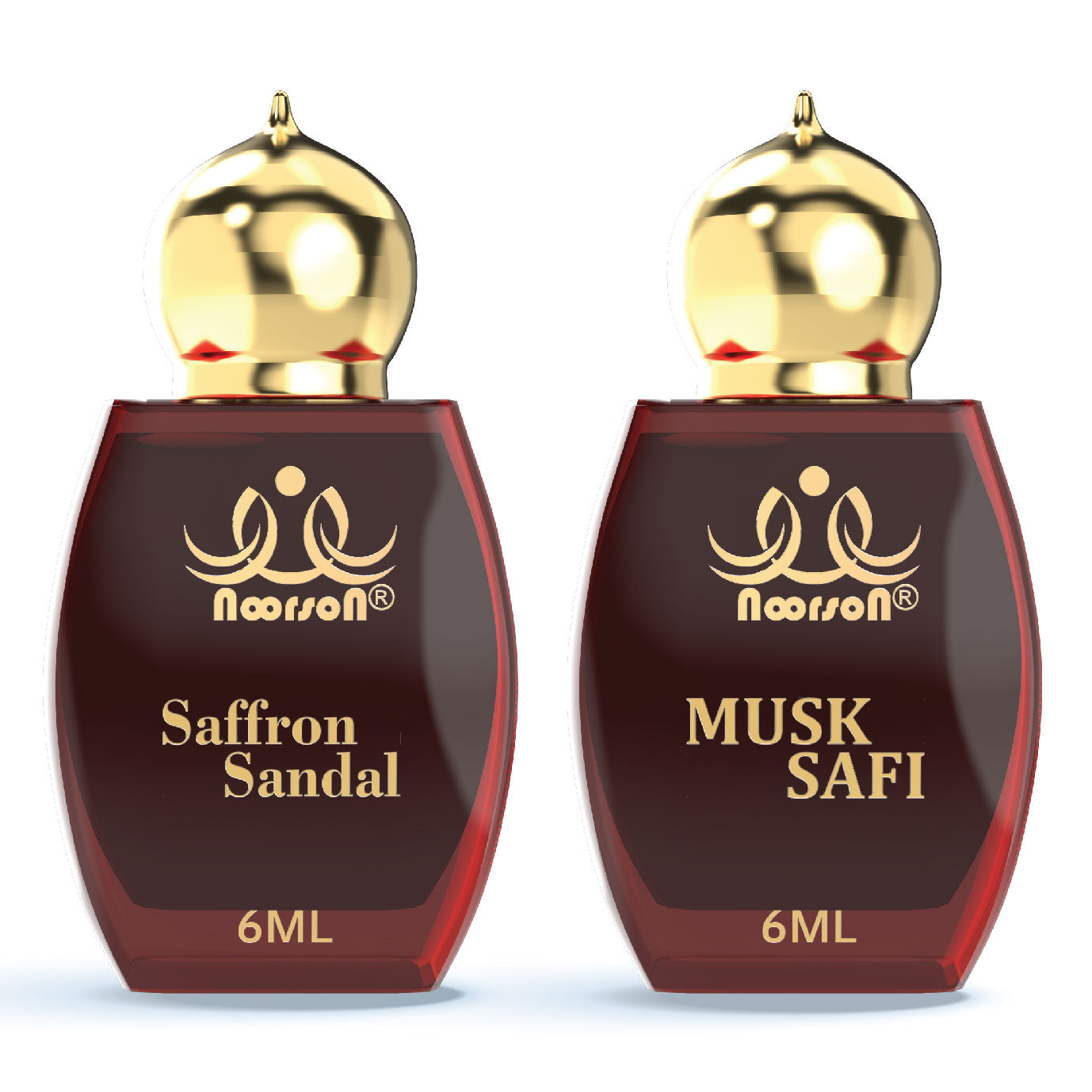 2 Pcs Attar Set – Saffron Sandal And Musk Safi 6ml Each – Noorson
